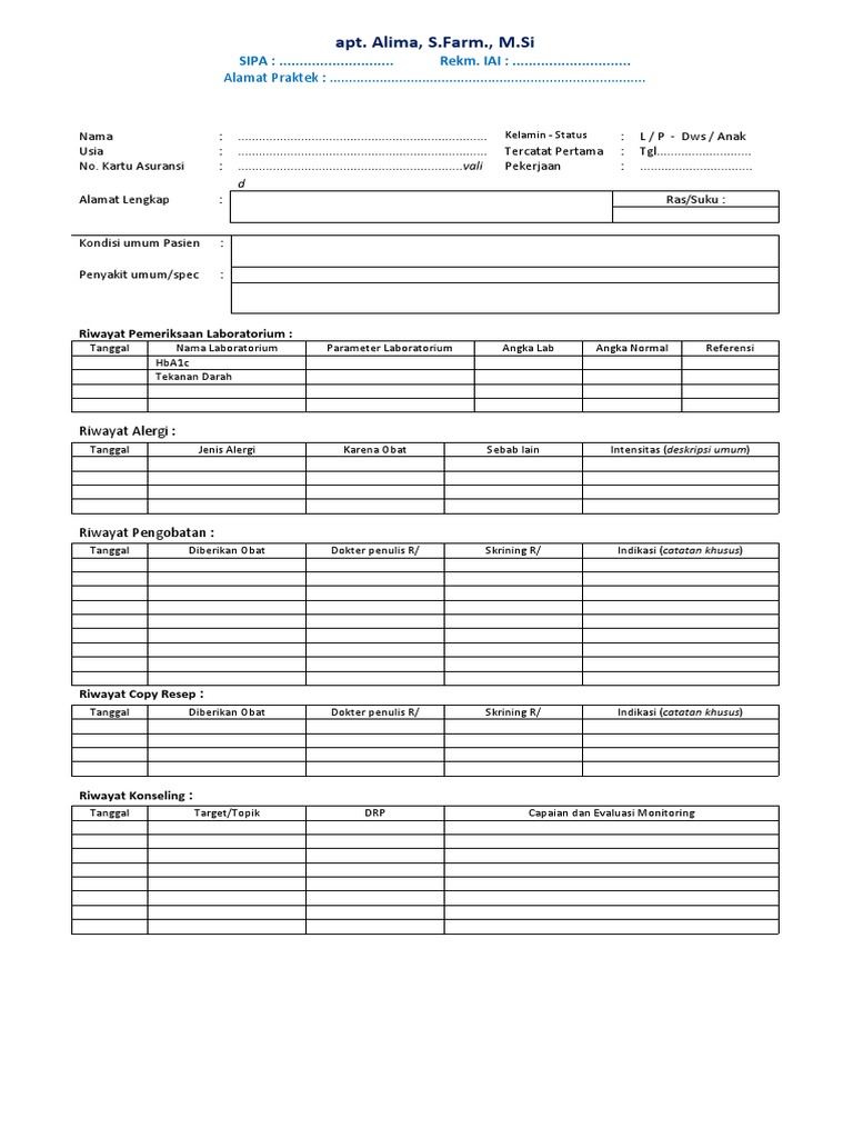 Lembar PMR | PDF | Kesehatan Holistik