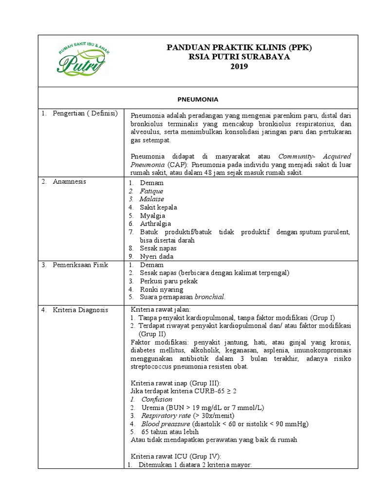 PPK Pneumonia | PDF