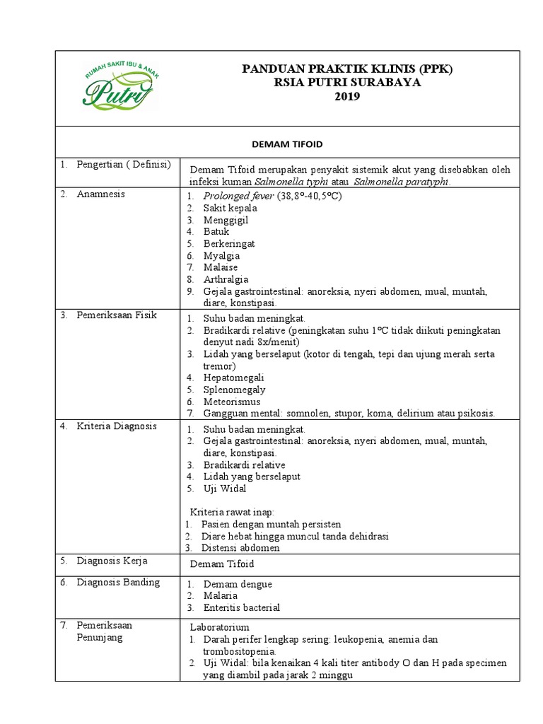 PPK Tifoid | PDF