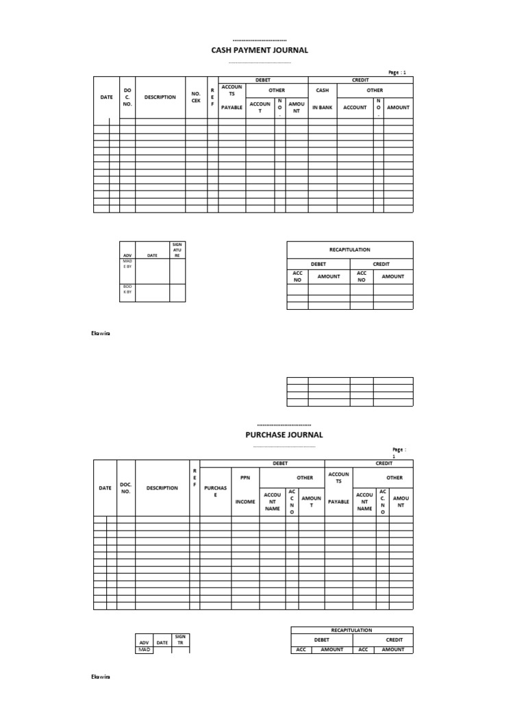 Cash Payment Journal | PDF | Debits And Credits | Corporate Jargon