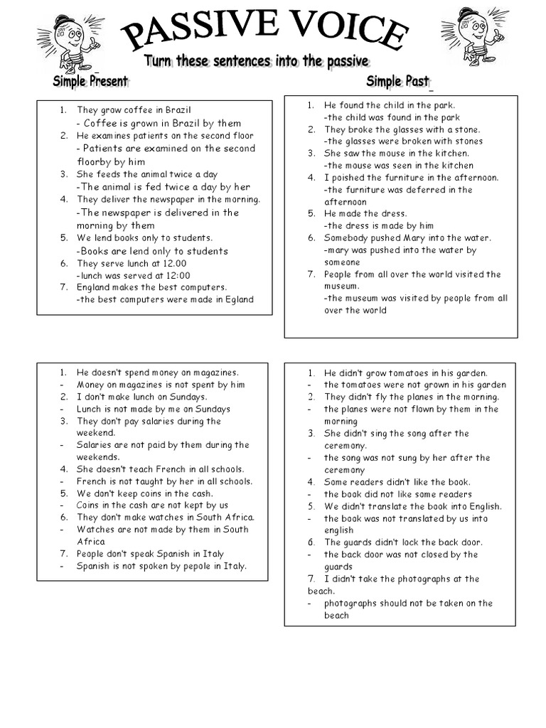 Passive Voice Fun Activities Games 601 | PDF