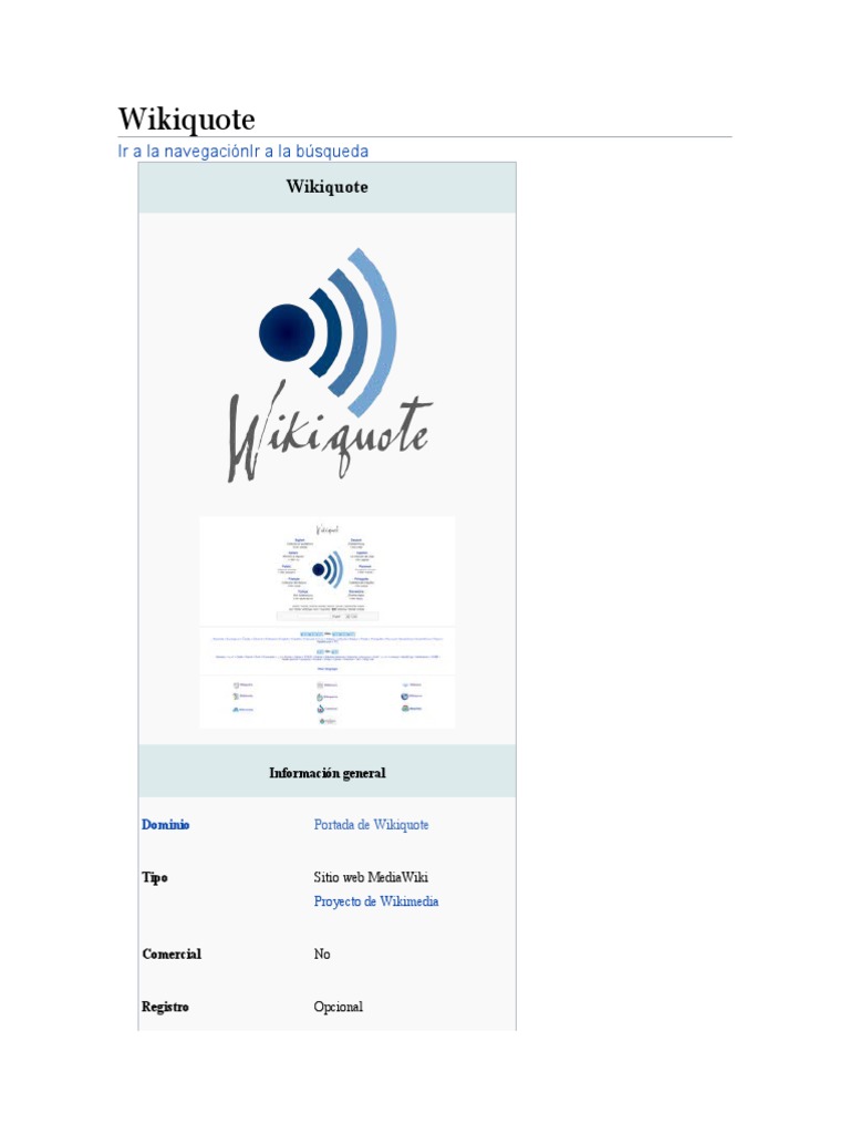 Wiki Quote | PDF | Wikipedia | Sitios web