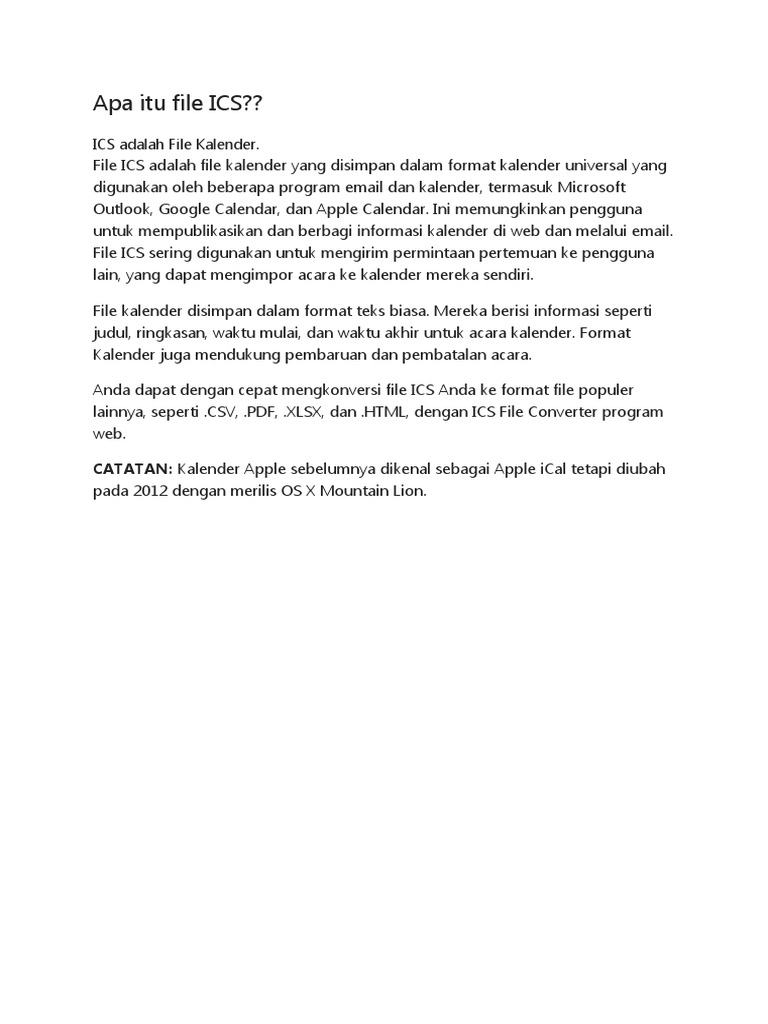 Apa Itu File Ics Pdf