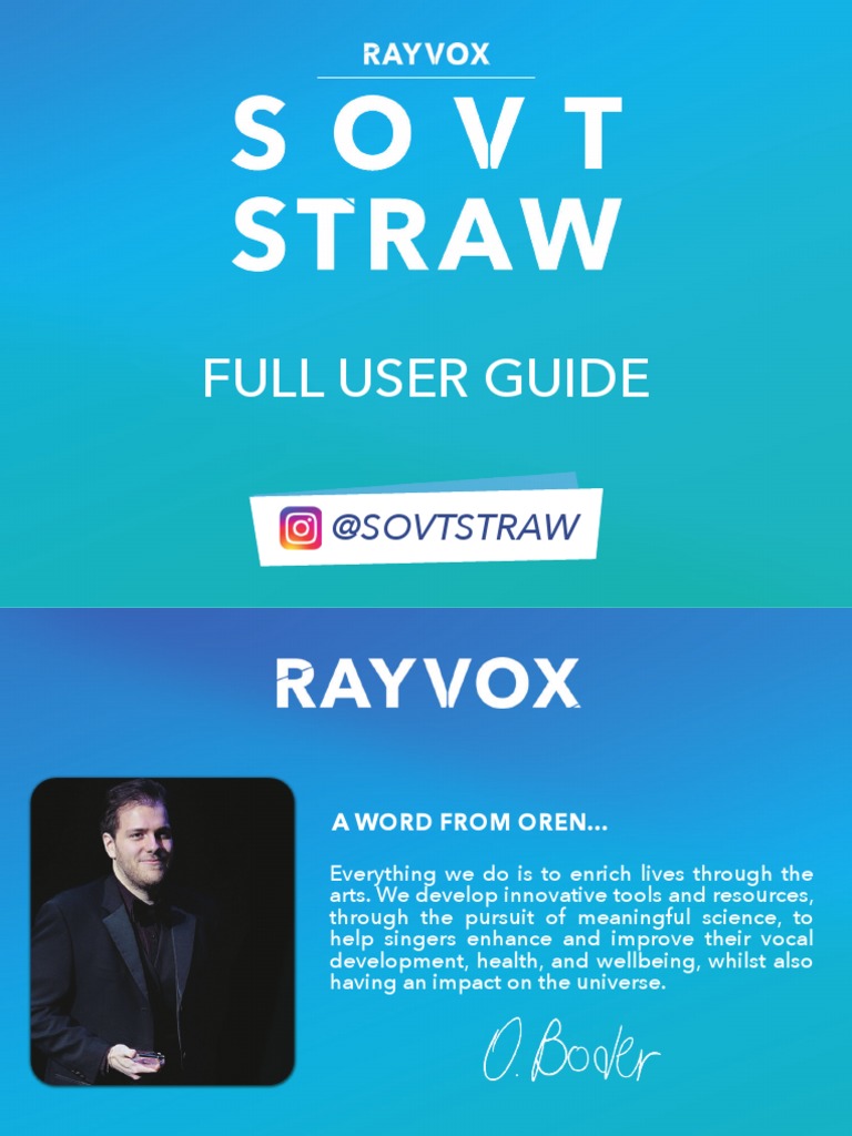 A Comprehensive User Guide for Using the SOVT Straw to Enhance Vocal ...