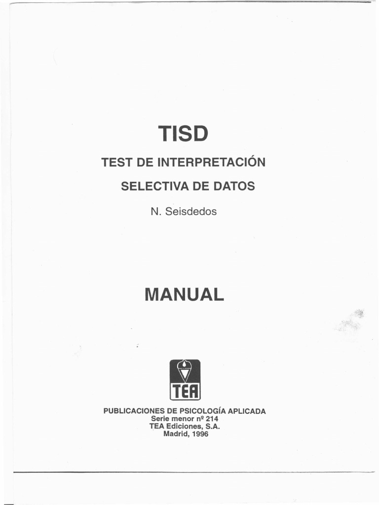 Manual TISD | PDF