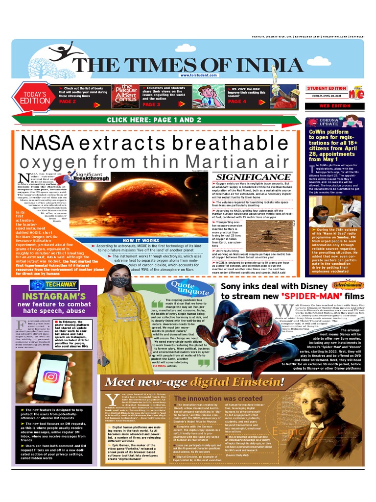 Times Nie Web Ed April26 2021 | PDF