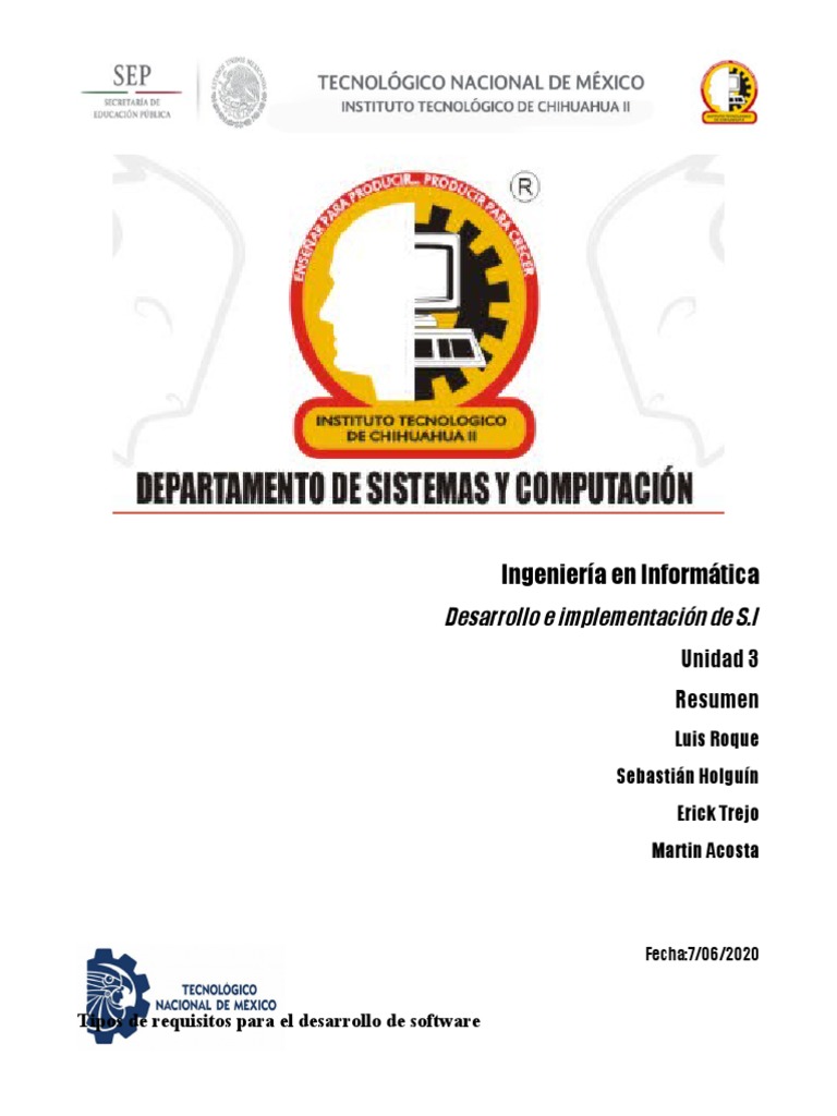 Resumen U3 Ingenieria de Software | PDF | Usuario (informática ...