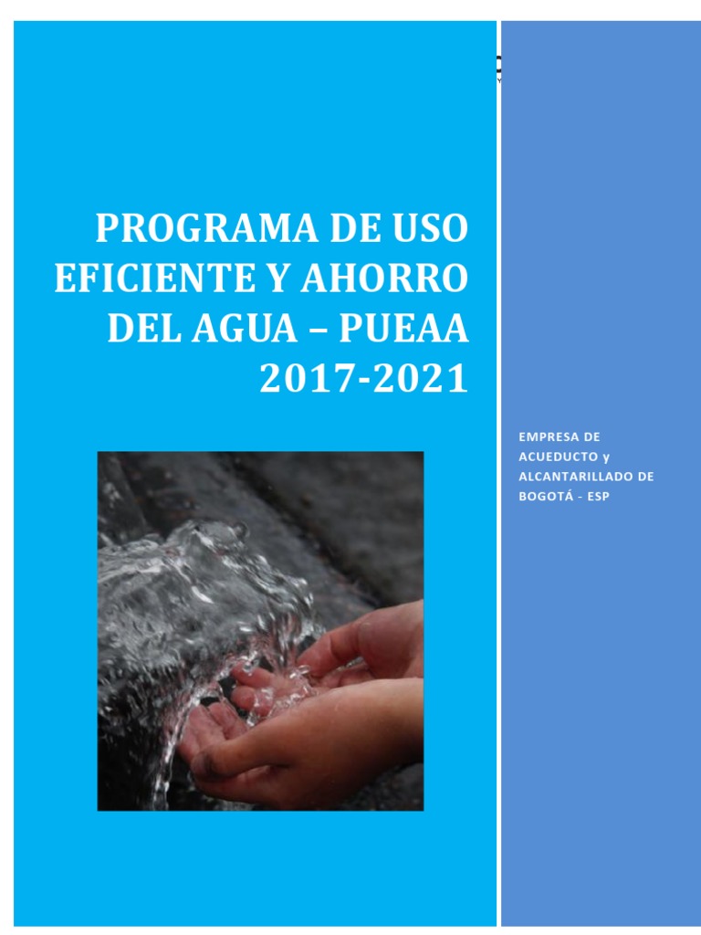 Documento Programa de Uso Eficiente y Ahorro Del Agua PUEAA 2017 - 2021 | PDF | Planificación ...