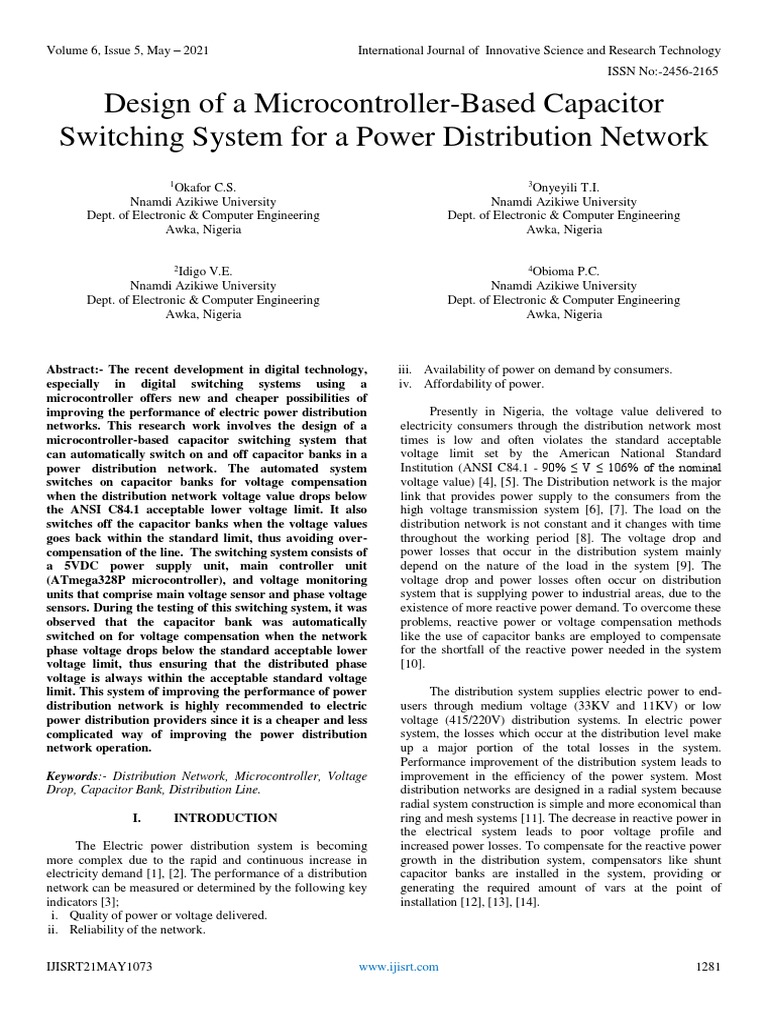 Microcontroller Capacitor Switching System | PDF | Rectifier ...