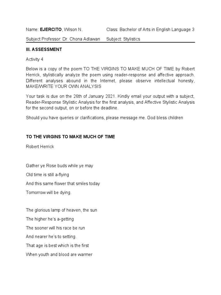 Reader-Response Stylistics | PDF | Poetry | Language Arts & Discipline