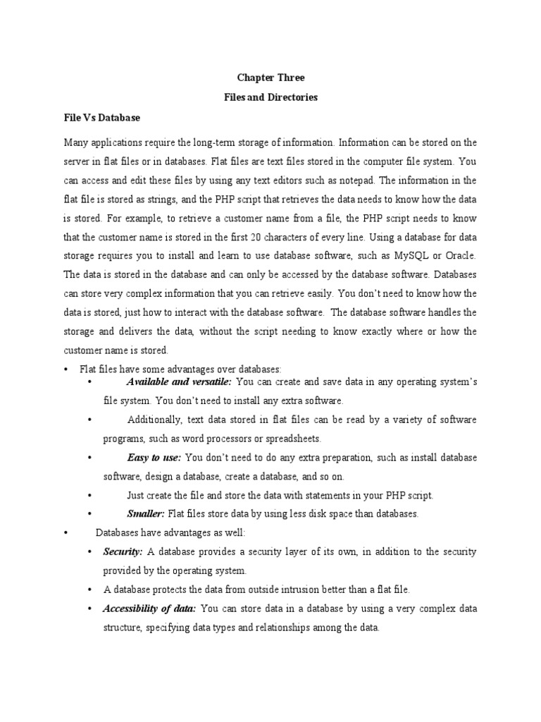 Chapter 3 - File Handling | PDF | Computer File | Php