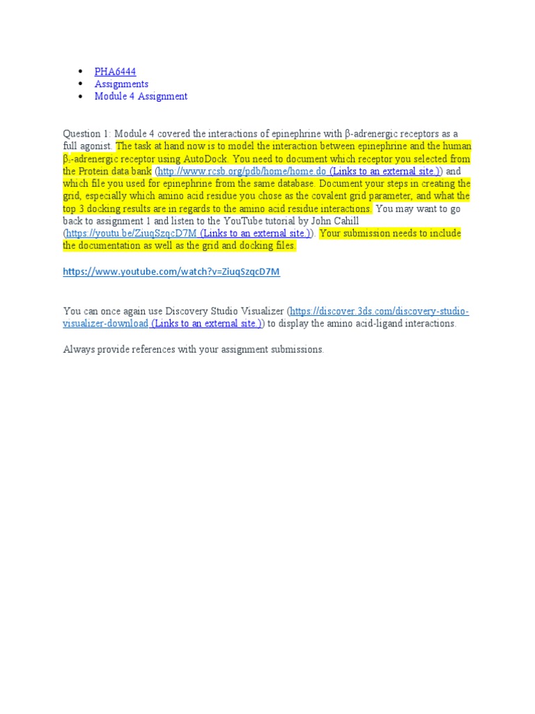 PHA6444 Assignments Module 4 Assignment | PDF