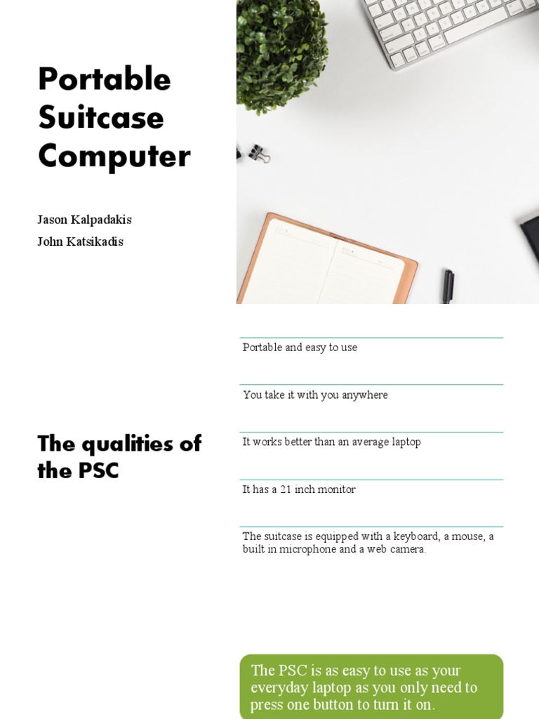 Portable Suitcase Computer Overview | PDF