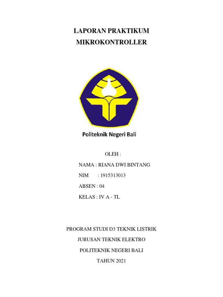 Laporan Praktikum Mikrokontroller | PDF | Komputer