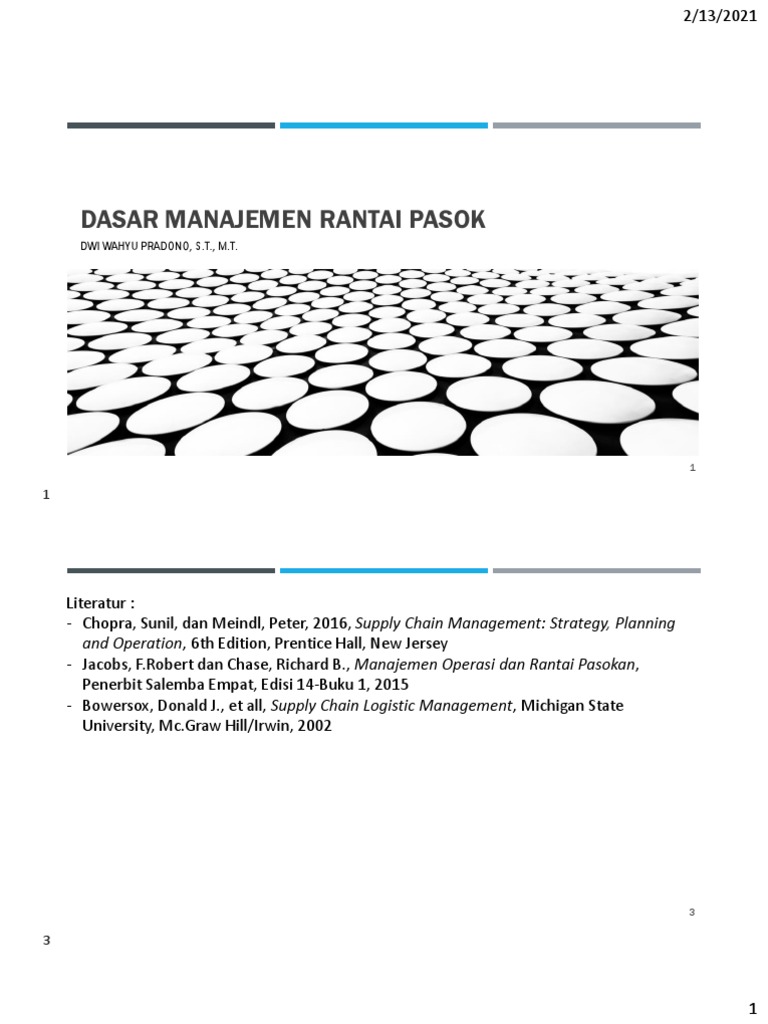 SHARE 01 Dasar Manajemen Rantai Pasok | PDF | Bisnis