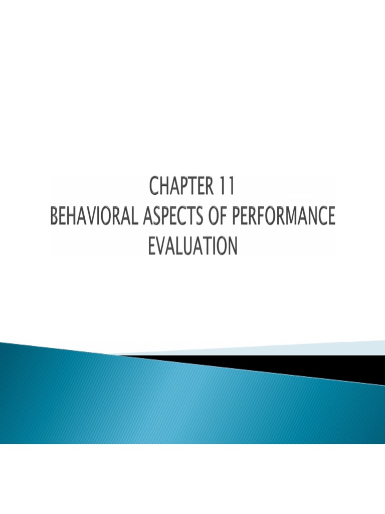 BEHAVIORAL ASPECTS OF PERFORMANCE EVALUATION Oleh Fulki Fathurrahman ...