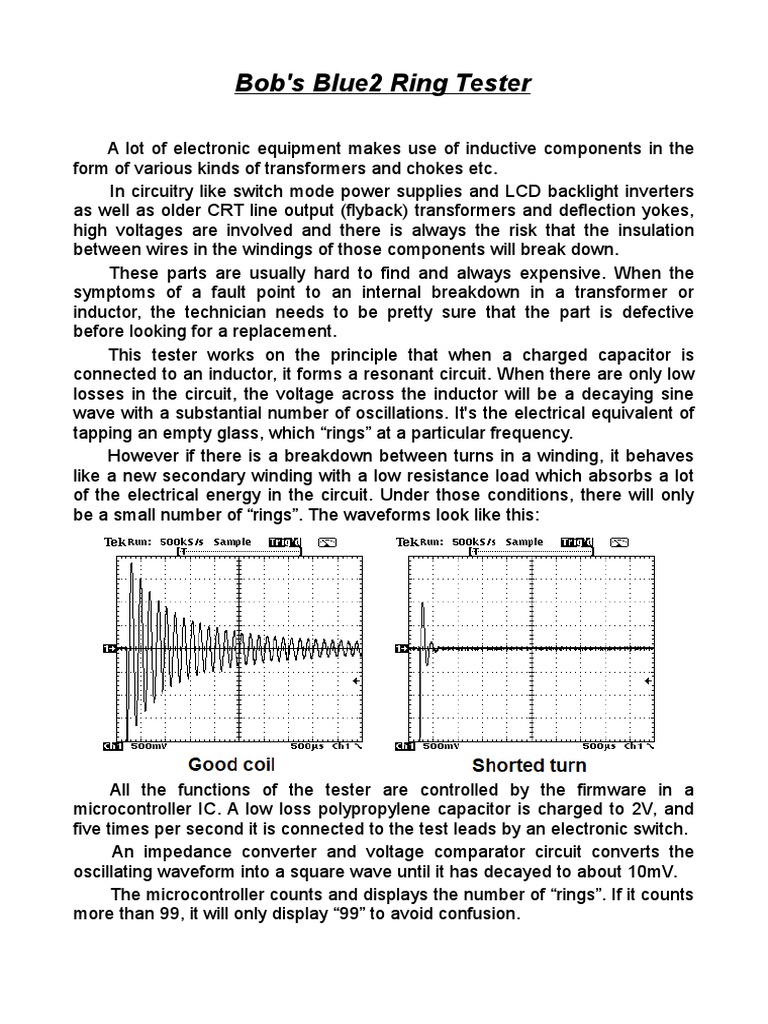 Bob Blue2 Ring Tester | Download Free PDF | Transformer | Inductor