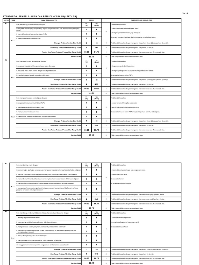 Borang Pencerapan PDPC No Color | PDF