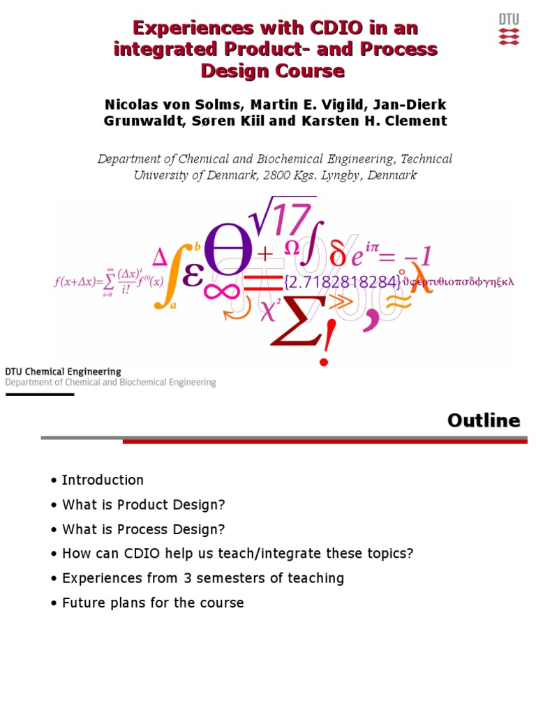 Experiences With CDIO in An Integrated Product-And Process Design Course | PDF | Design | Cognition