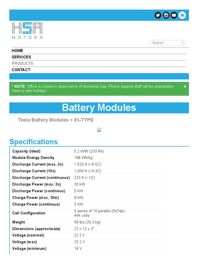 85-Type - Battery Modules - Products - HSR Motors | PDF | Sustainable ...