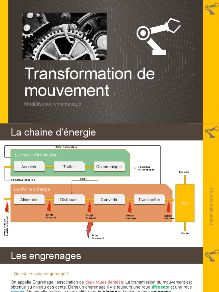 Cours - Engrenages | PDF | Transmission (Mécanique) | Machine