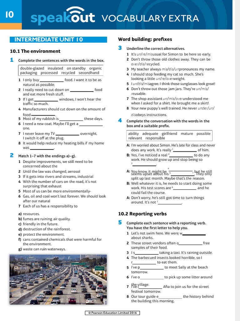 Speakout Vocabulary Extra Intermediate Unit 10 | PDF | Nature