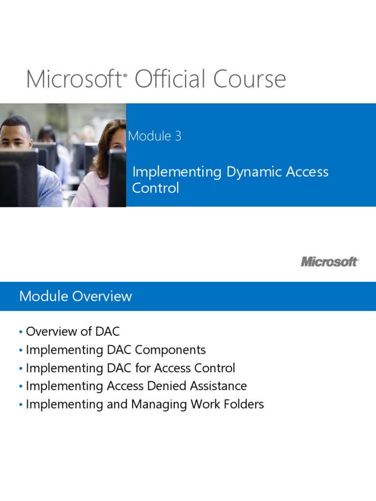 Chapter 5 - Implementing Dynamic Access Contro | PDF | Active Directory | Computer File