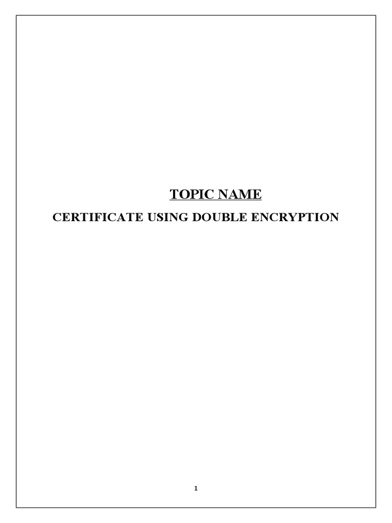 Certificate Using Double Encryption | PDF | Visual Basic .Net ...