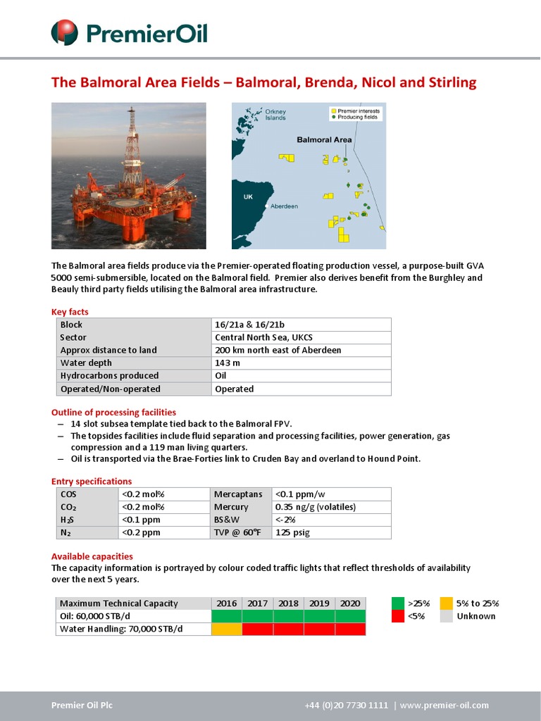 The Balmoral Area Fields - Balmoral, Brenda, Nicol and Stirling | PDF