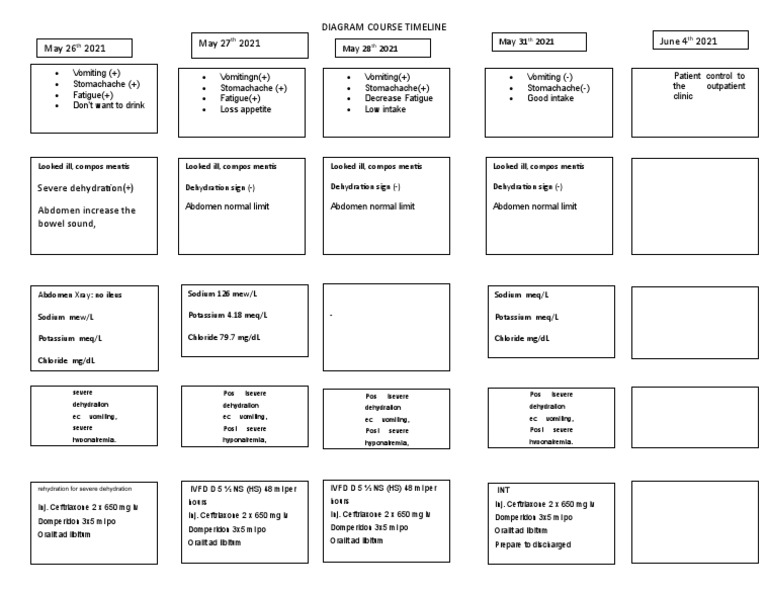 Patient Dehydration Treatment Timeline | PDF | Dehydration | Symptoms ...
