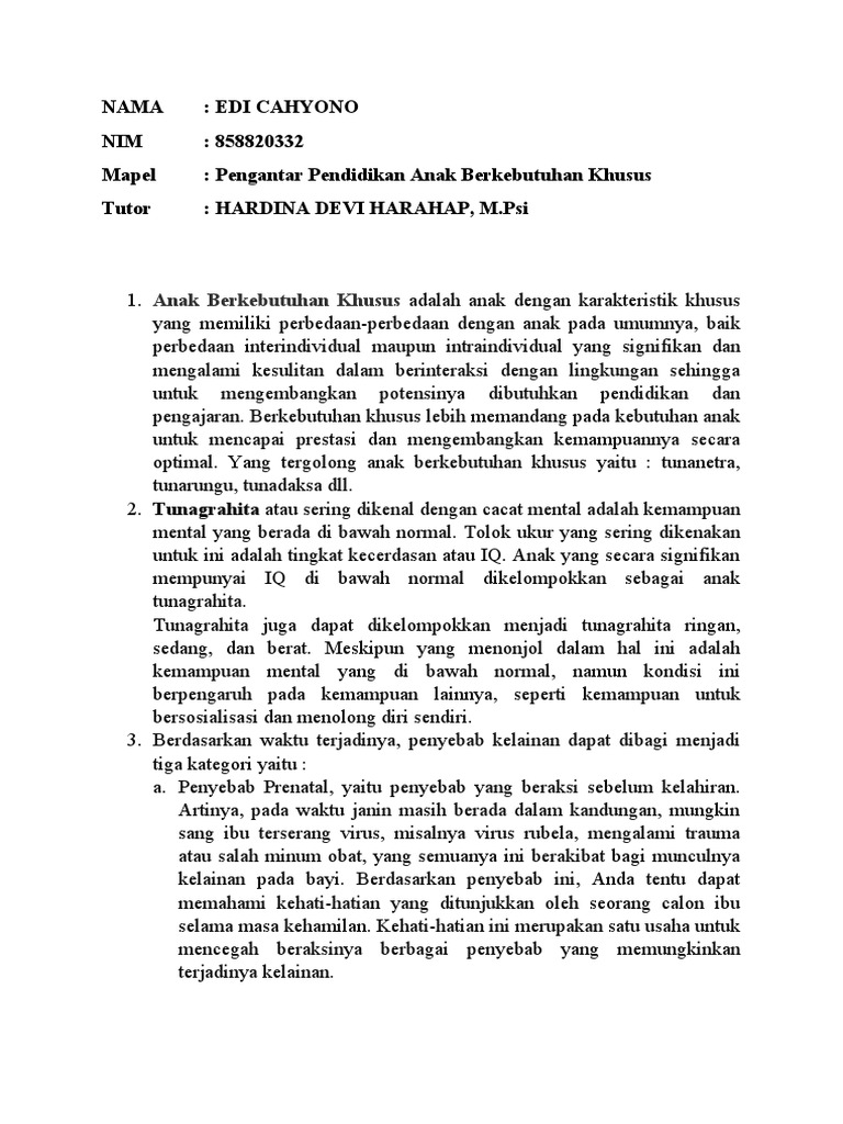 TT1 Pengantar ABK | PDF