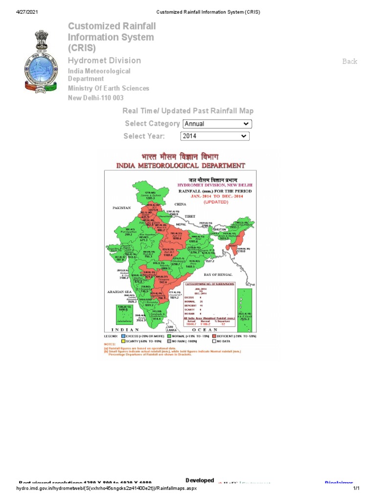 Customized Rainfall Information System (CRIS) PDF | PDF