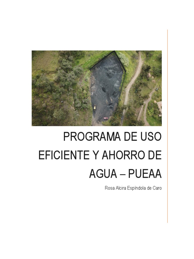Programa de Uso Eficiente y Ahorro Del Agua Pueaa - Patio de Acopio | PDF | Agua | Temperatura