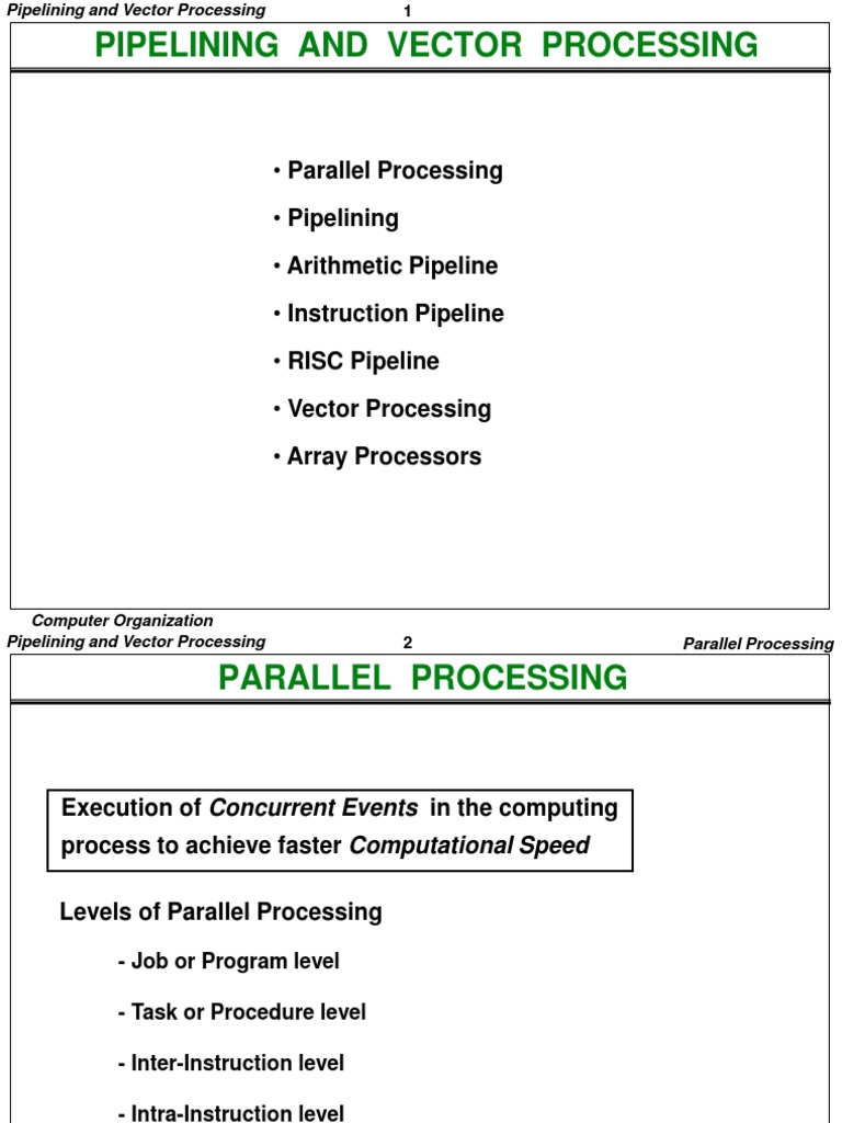 Pipelining and Vector Processing | PDF | Parallel Computing | Central ...