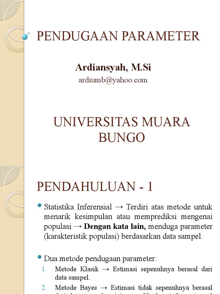 Pendugaan-Parameter | PDF