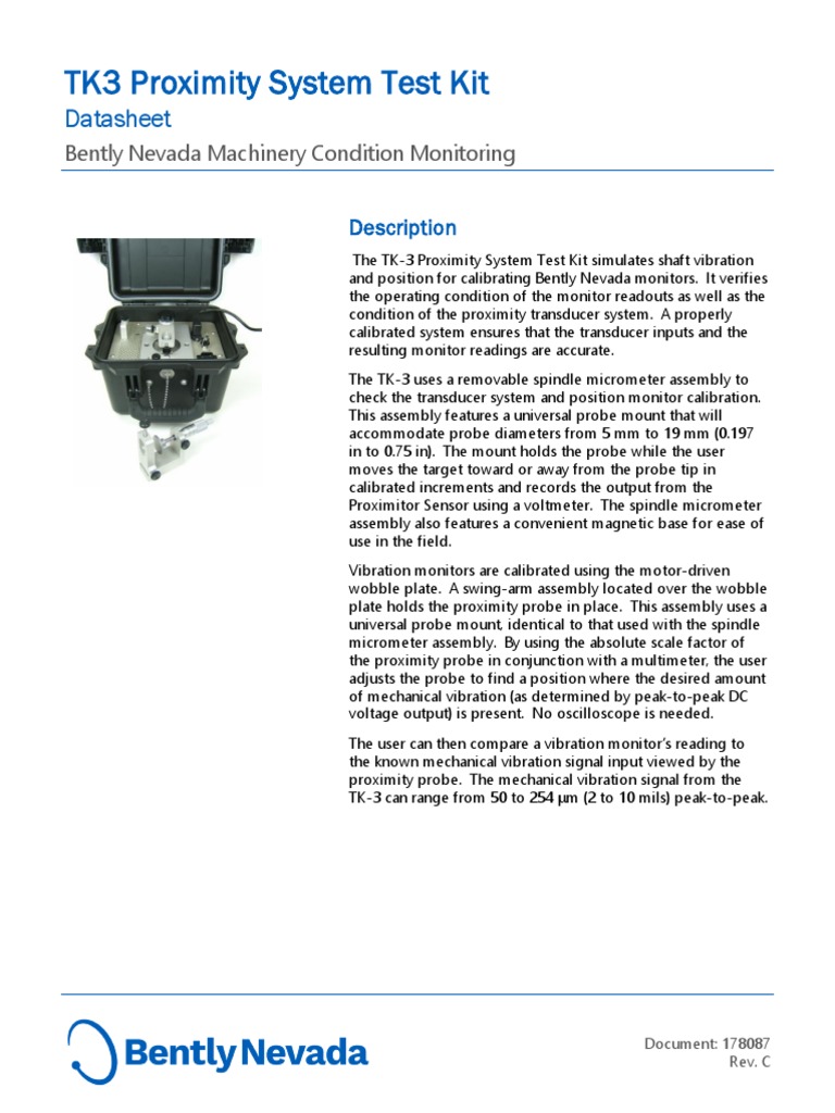 TK3 Proximity System Test Kit: Datasheet | PDF | Electrical Engineering ...