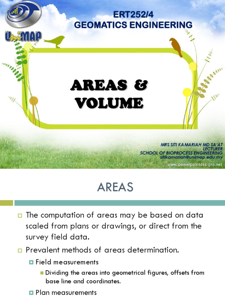 Areas and Volume Prismoidal Formula | PDF | Area | Volume
