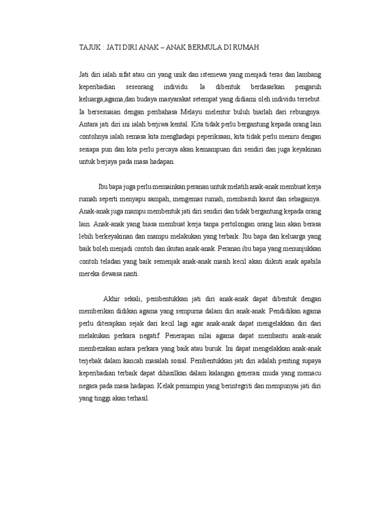 Jati Diri Karangan Pdf Kesehatan Holistik