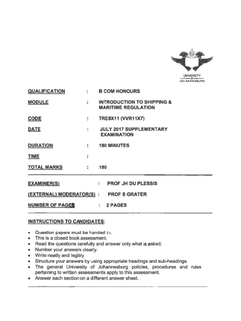 Introduction To Shipping & Maritime Regulation | PDF