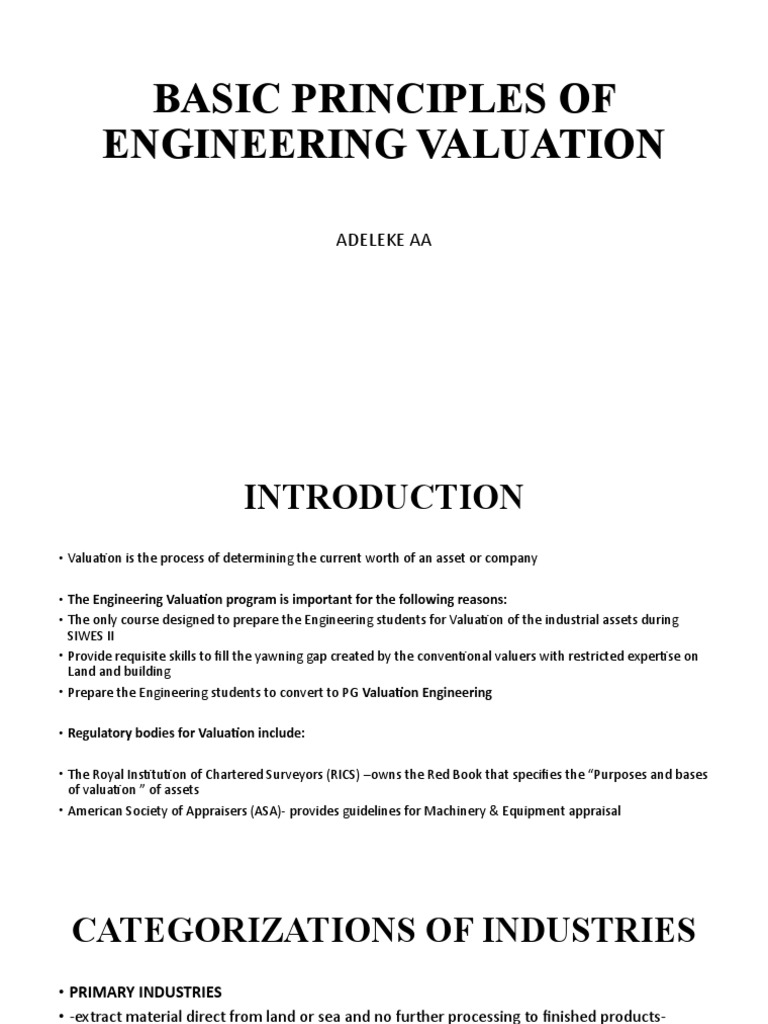 Basic Principles of Engineering Valuation | PDF | Discounted Cash Flow ...