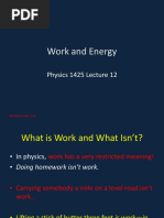 Physics - Lecture 2.1 Work | PDF | Acceleration | Force