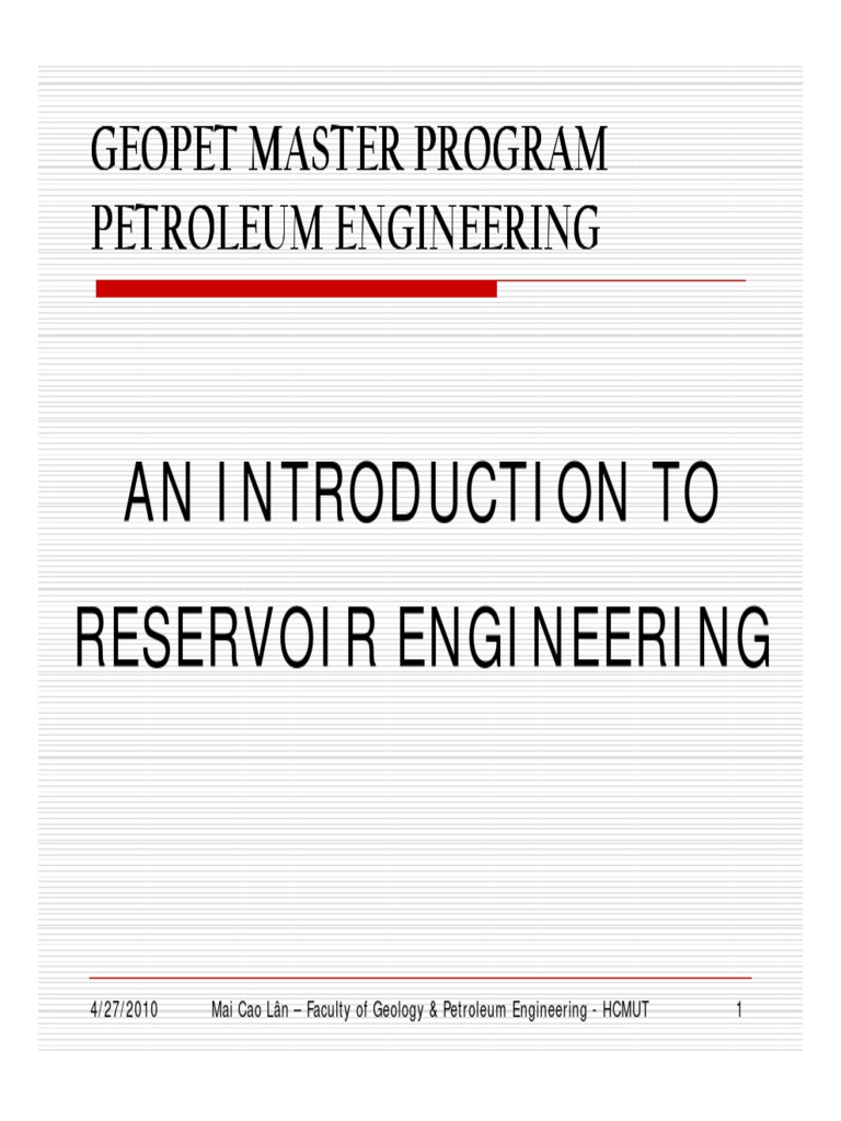 Reservoir Engineering | PDF | Permeability (Earth Sciences) | Petroleum ...