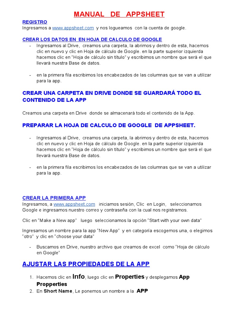 Manual Appsheet | PDF | Aplicación movil | Software de la aplicacion
