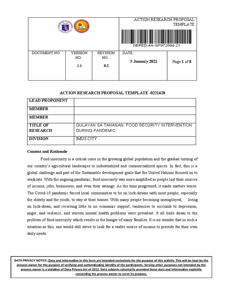 Research Proposal Number 0221628 | PDF | Focus Group | Food Security