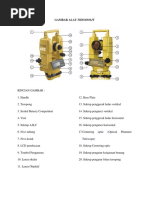 Bagian Bagian Theodolite | PDF | Kajian Bahasa Asing | Sains & Matematika