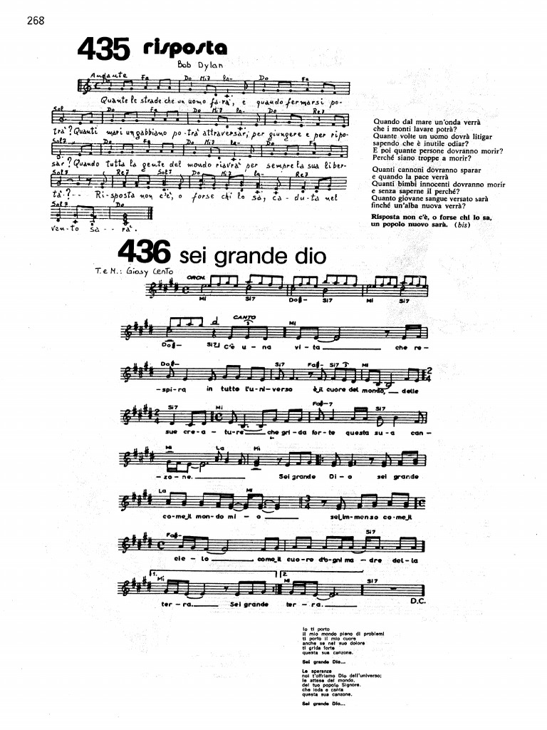 Sei Grande Dio | PDF