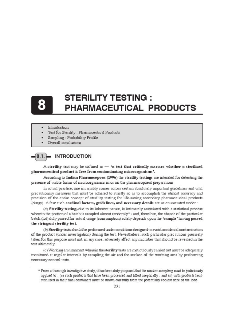 Sterility Testing in Pharmaceuticals | PDF | Growth Medium | Solubility