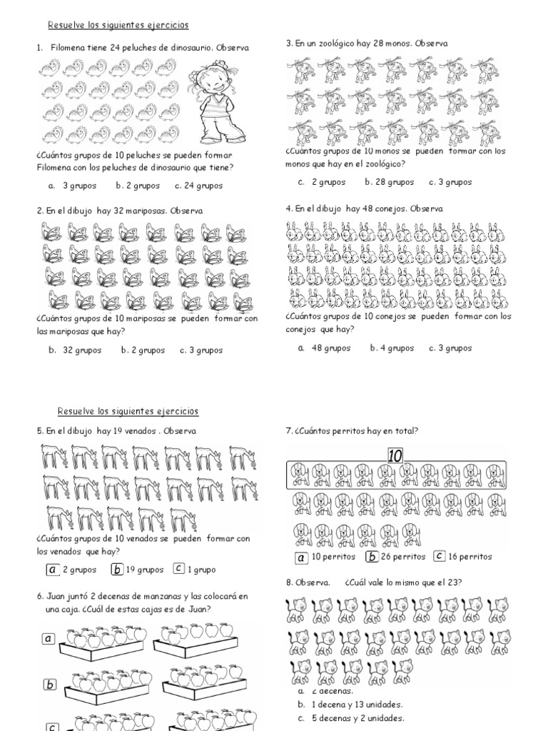Practica de Agrupacion de 10 | PDF Practica de Agrupacion de 10 | PDF