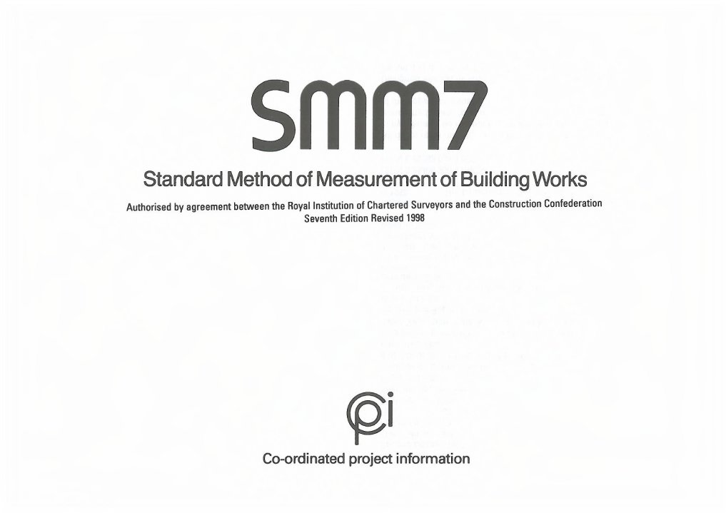 Standard Method of Measurement 7th Edition | PDF