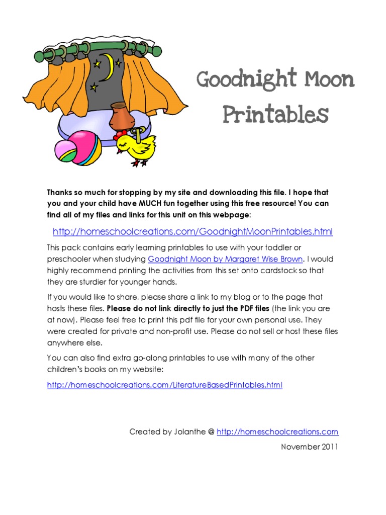Goodnight Moon Learning Pack | PDF